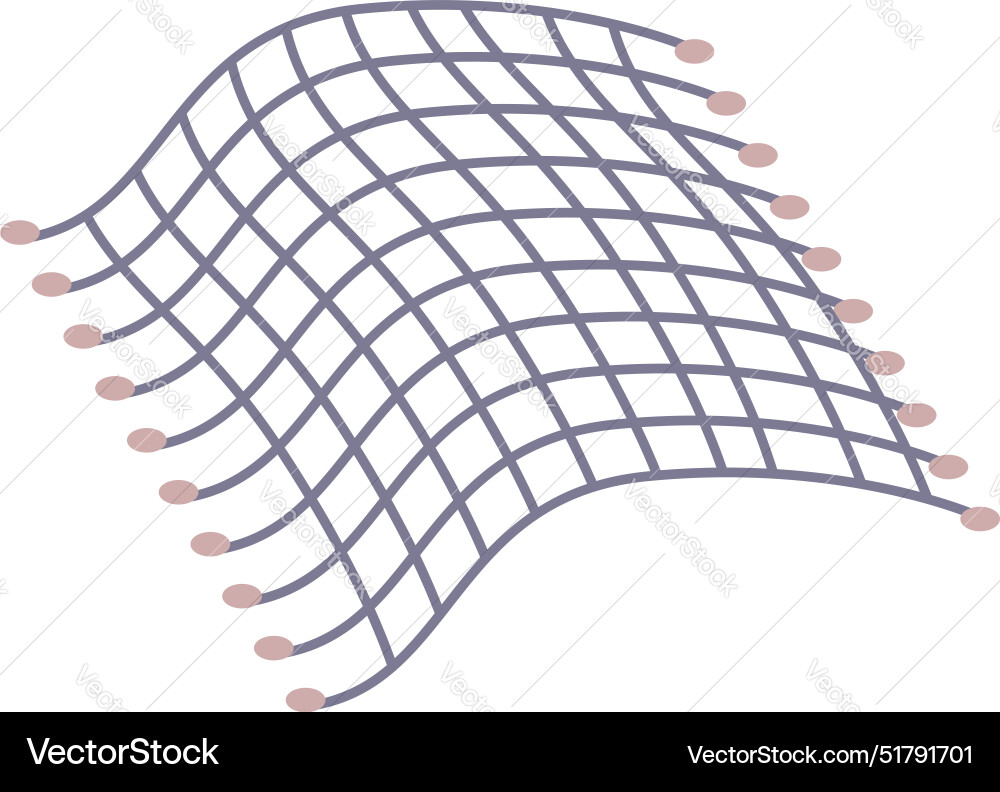 Fishing net waving with floats on edge Royalty Free Vector