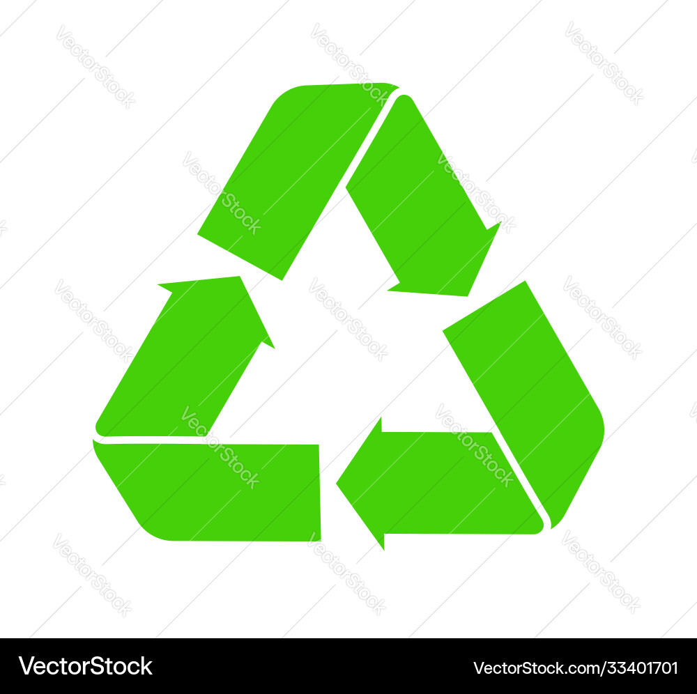 Icon recycle green symbol reuse logo Royalty Free Vector