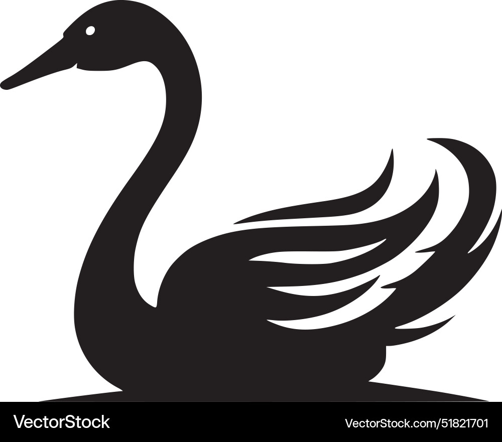 Swan - minimalist and simple silhouette Royalty Free Vector