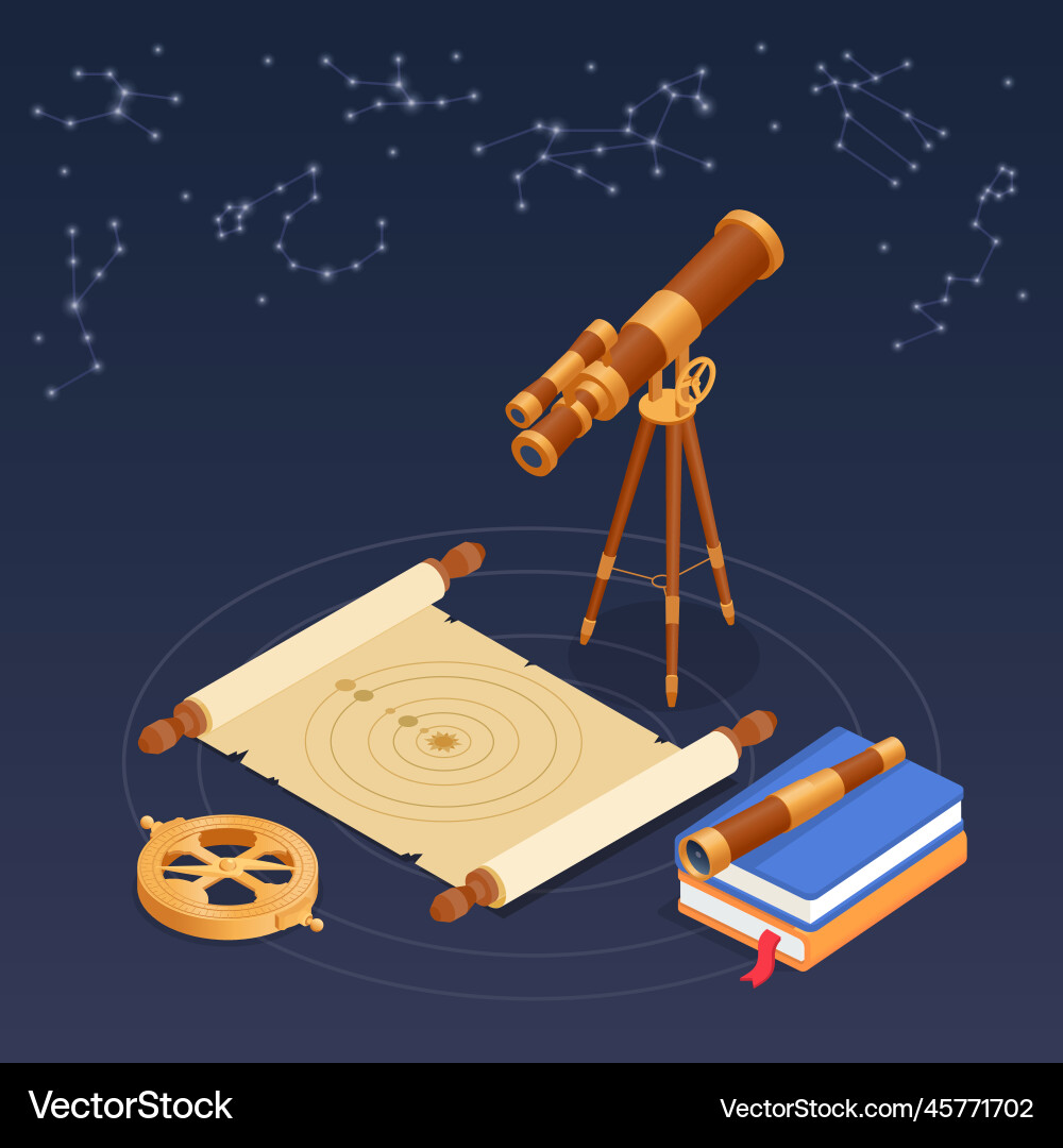 Ancient science composition Royalty Free Vector Image