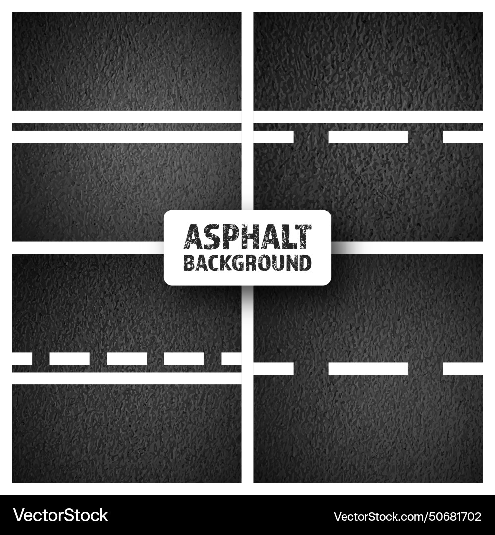 Asphalt road with white lane marking concrete Vector Image