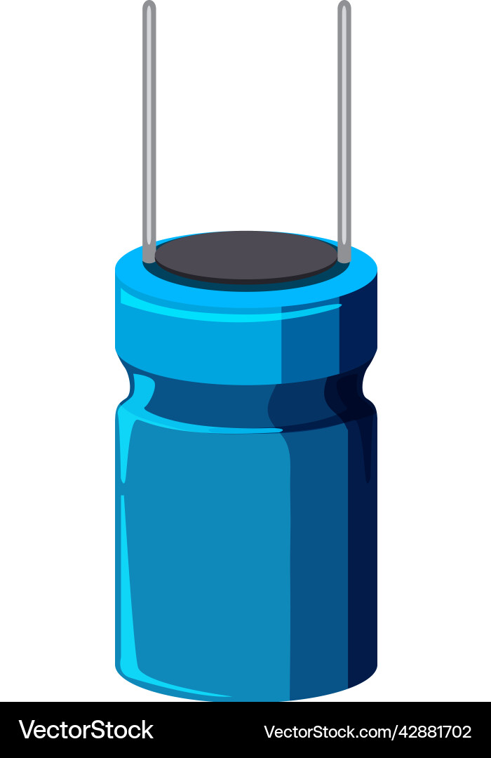 Capacitor on white background Royalty Free Vector Image
