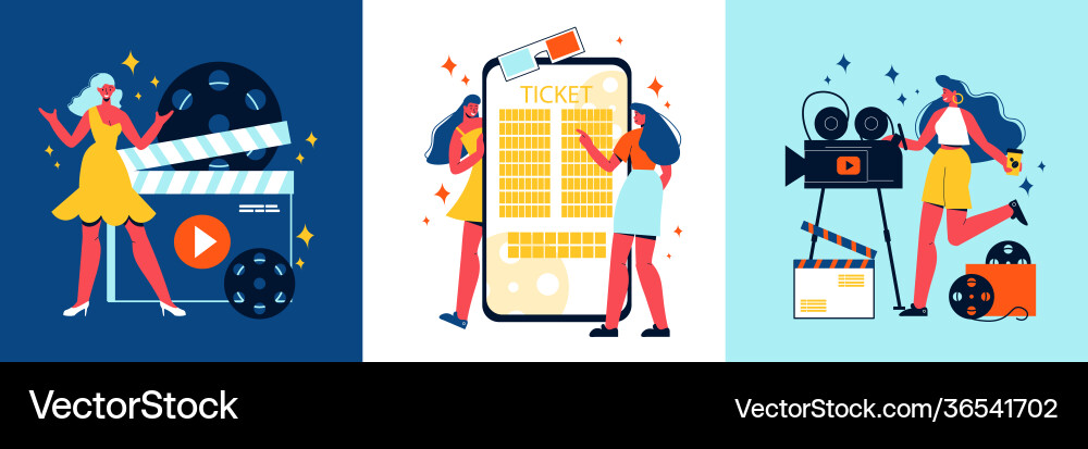 Cinema movie design concept Royalty Free Vector Image