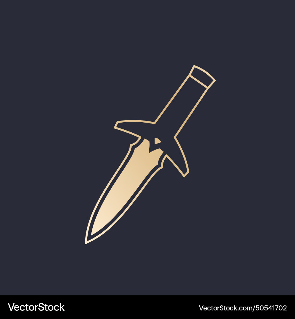 Dagger icon on dark Royalty Free Vector Image - VectorStock