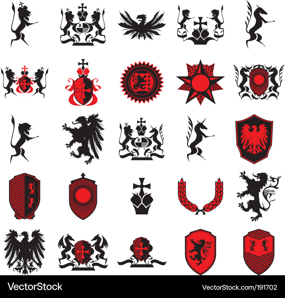 Heraldry elements Royalty Free Vector Image - VectorStock