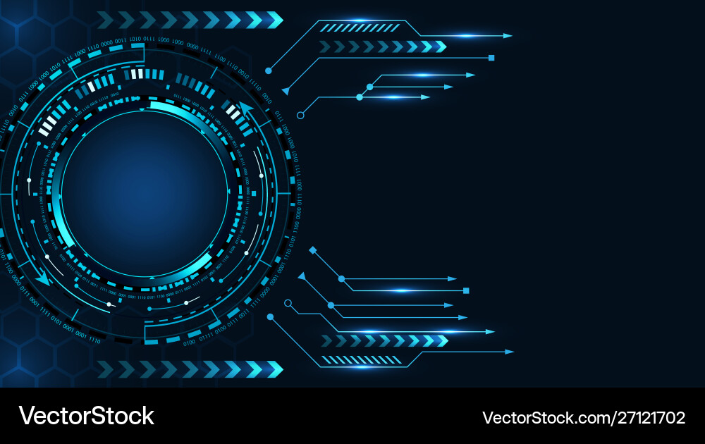 Hud interface stylized drawing a monitor Vector Image