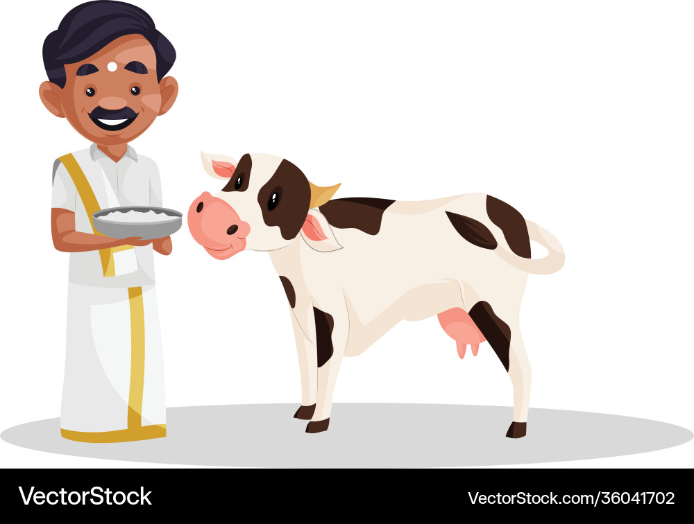 Indian tamil man cartoon Royalty Free Vector Image