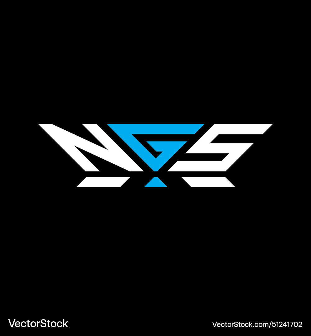 Ngs letter logo design simple and modern Vector Image