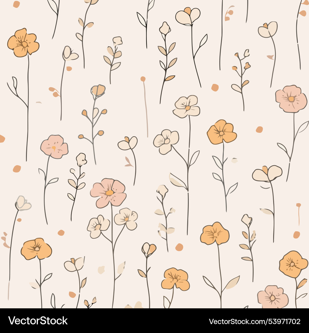 Seamless floral Royalty Free Vector Image - VectorStock