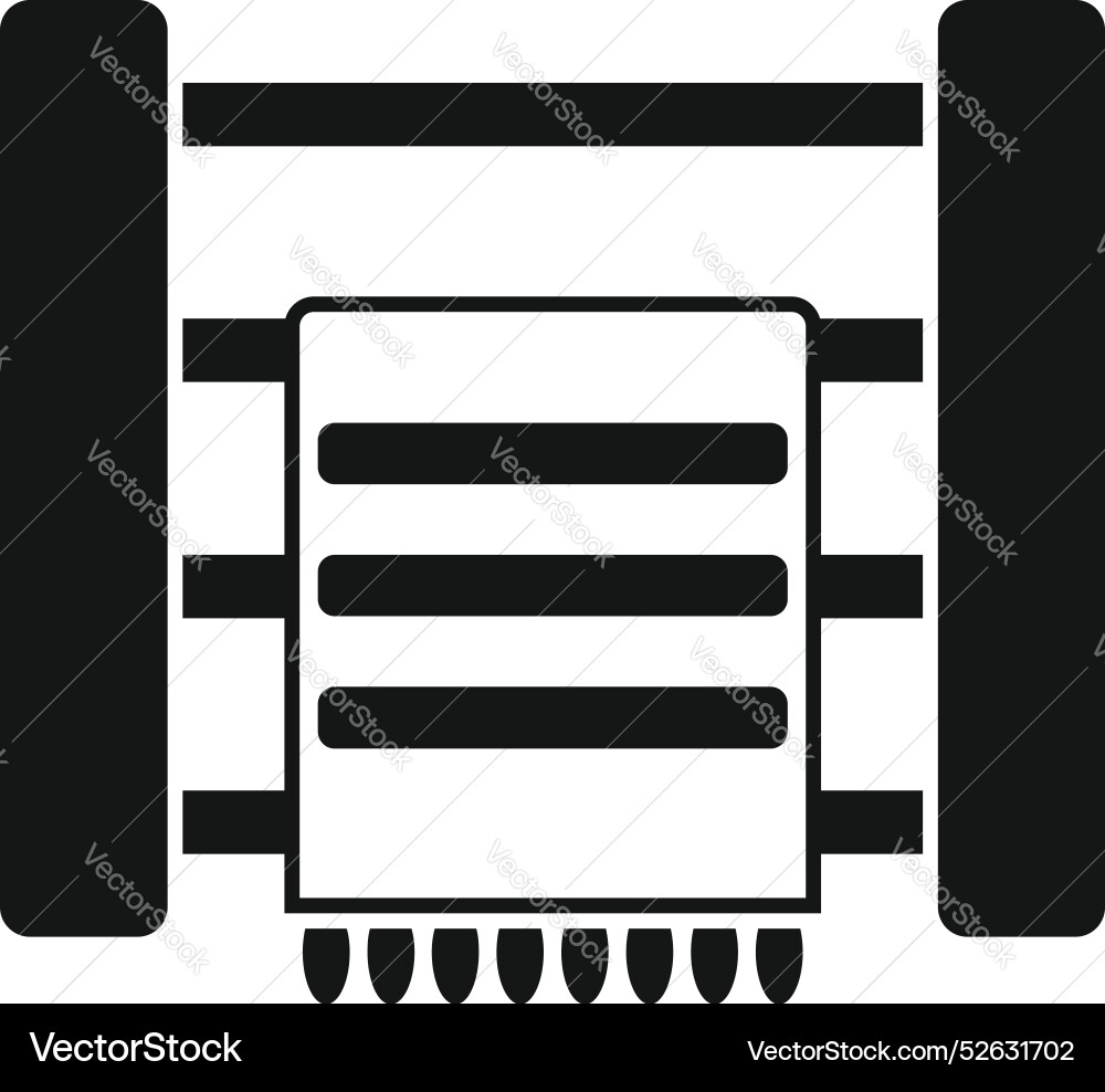 Textile production machine processing fabric Vector Image