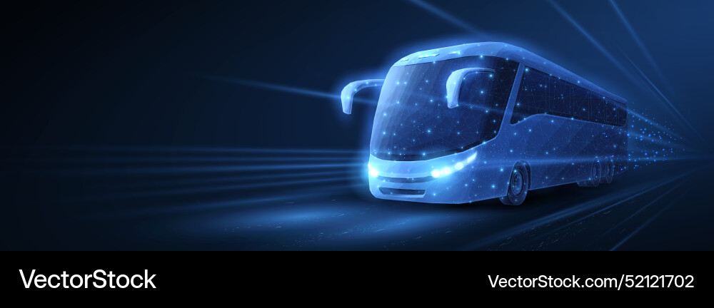 Tourist bus coach transfer gps navigation Vector Image