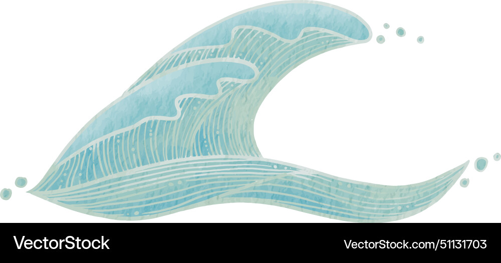 Abstract ocean wave oriental art Royalty Free Vector Image