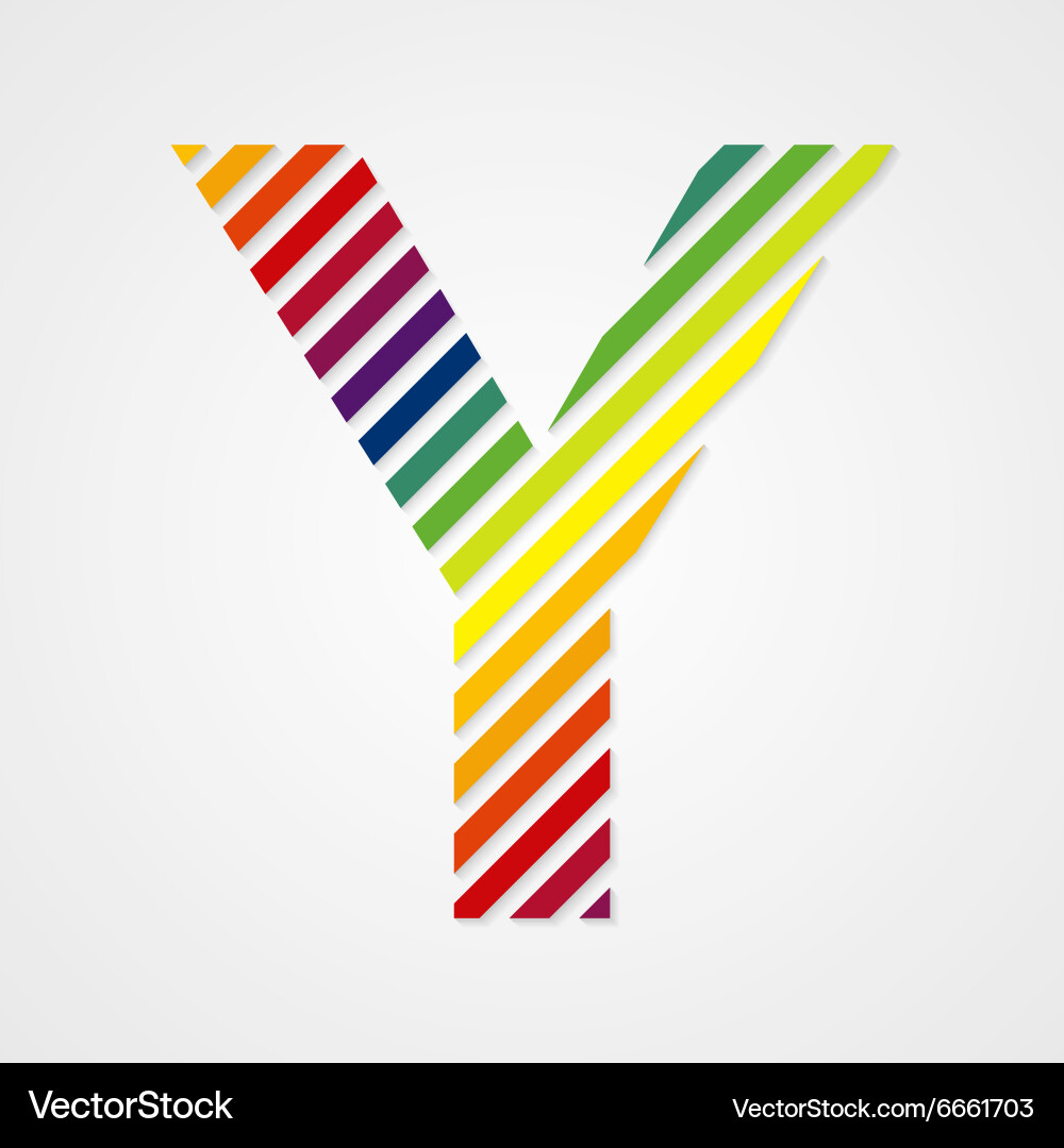 Alphabet letter y Royalty Free Vector Image - VectorStock
