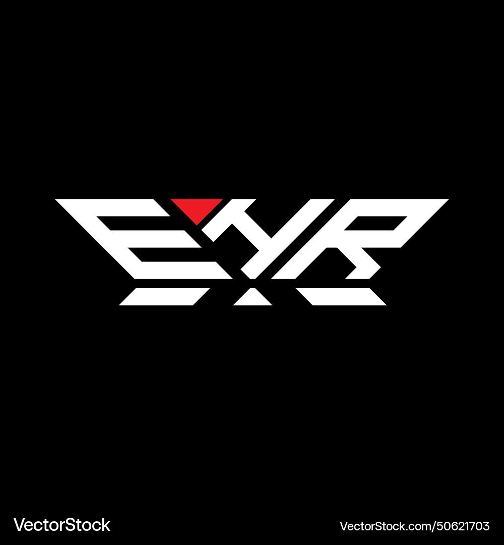 Ehr letter logo design simple and modern Vector Image