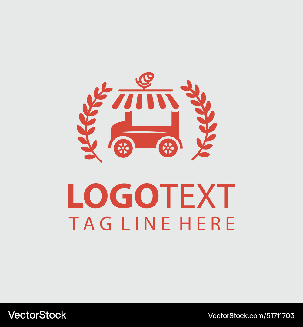 Food cart logo Royalty Free Vector Image - VectorStock