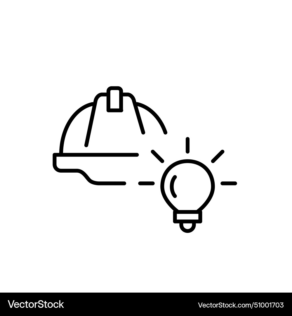 Interactive construction platform icon light bulb Vector Image