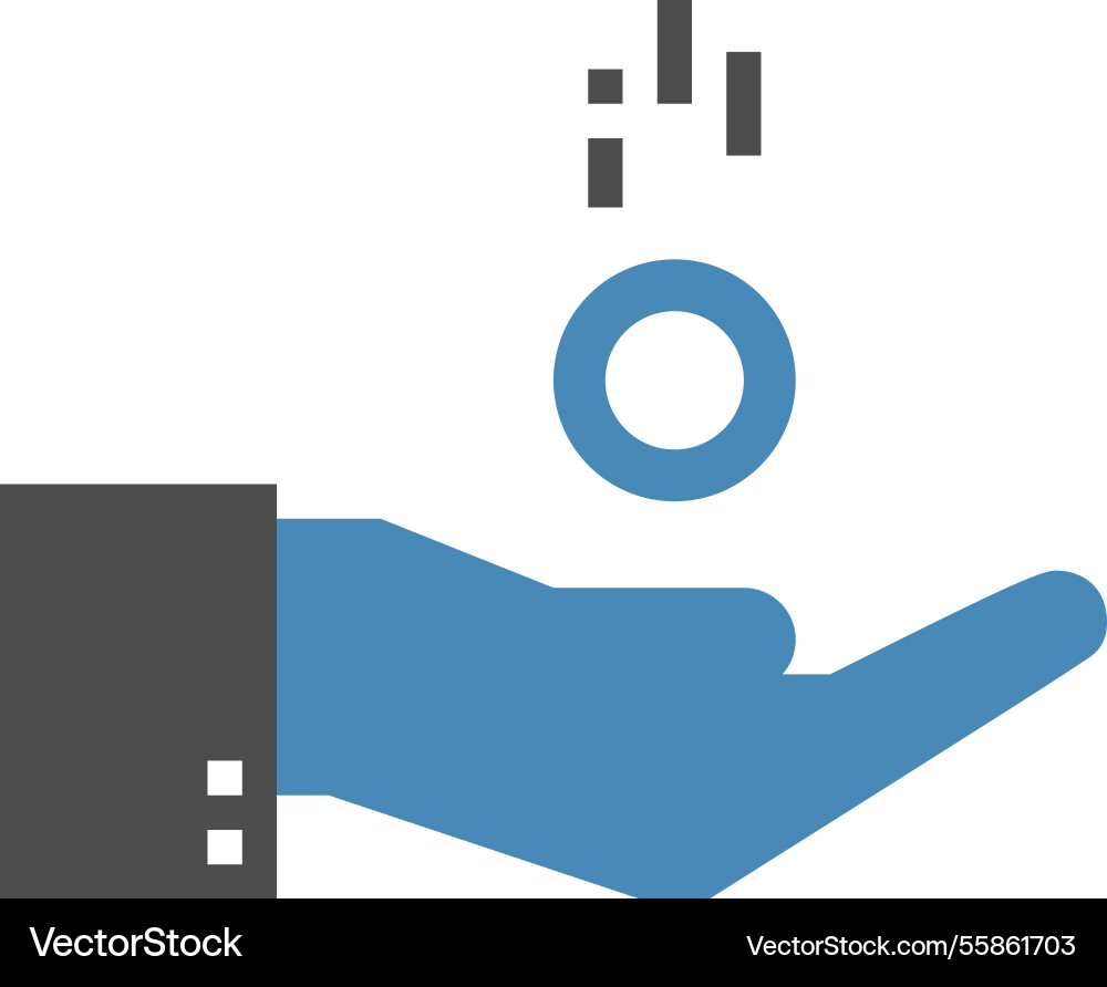 Loan flat web icon concept Royalty Free Vector Image