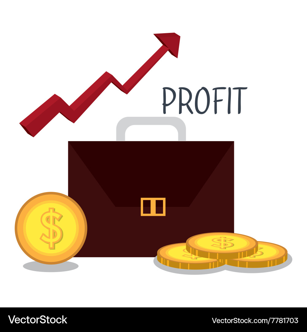 Profitable growth design Royalty Free Vector Image