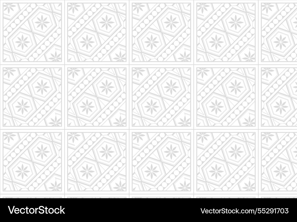 Seamless geometric floral pattern design Vector Image