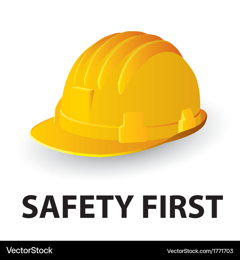 Yellow safety hard hat Royalty Free Vector Image