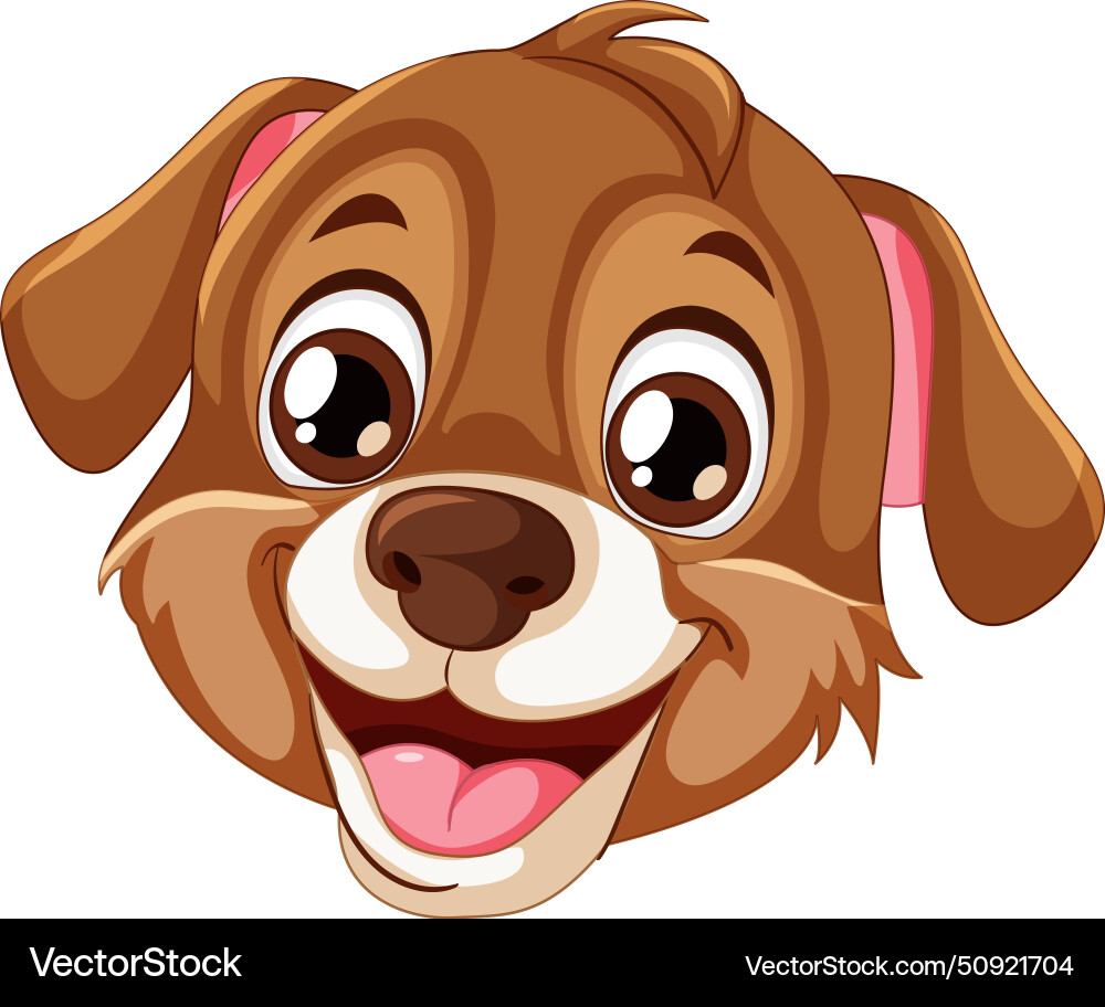A cheerful brown dog Royalty Free Vector Image