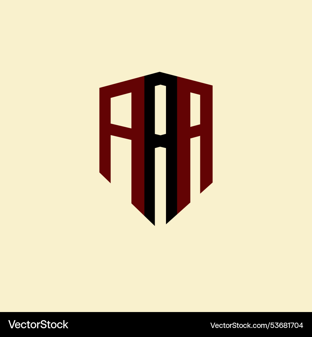 Aaa creative minimalist letter logo unique Vector Image