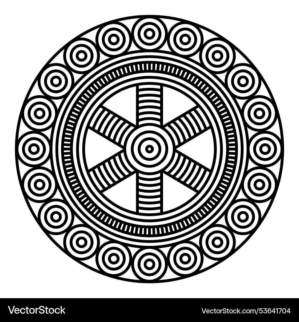 Celtic scandinavian design round braided pattern Vector Image