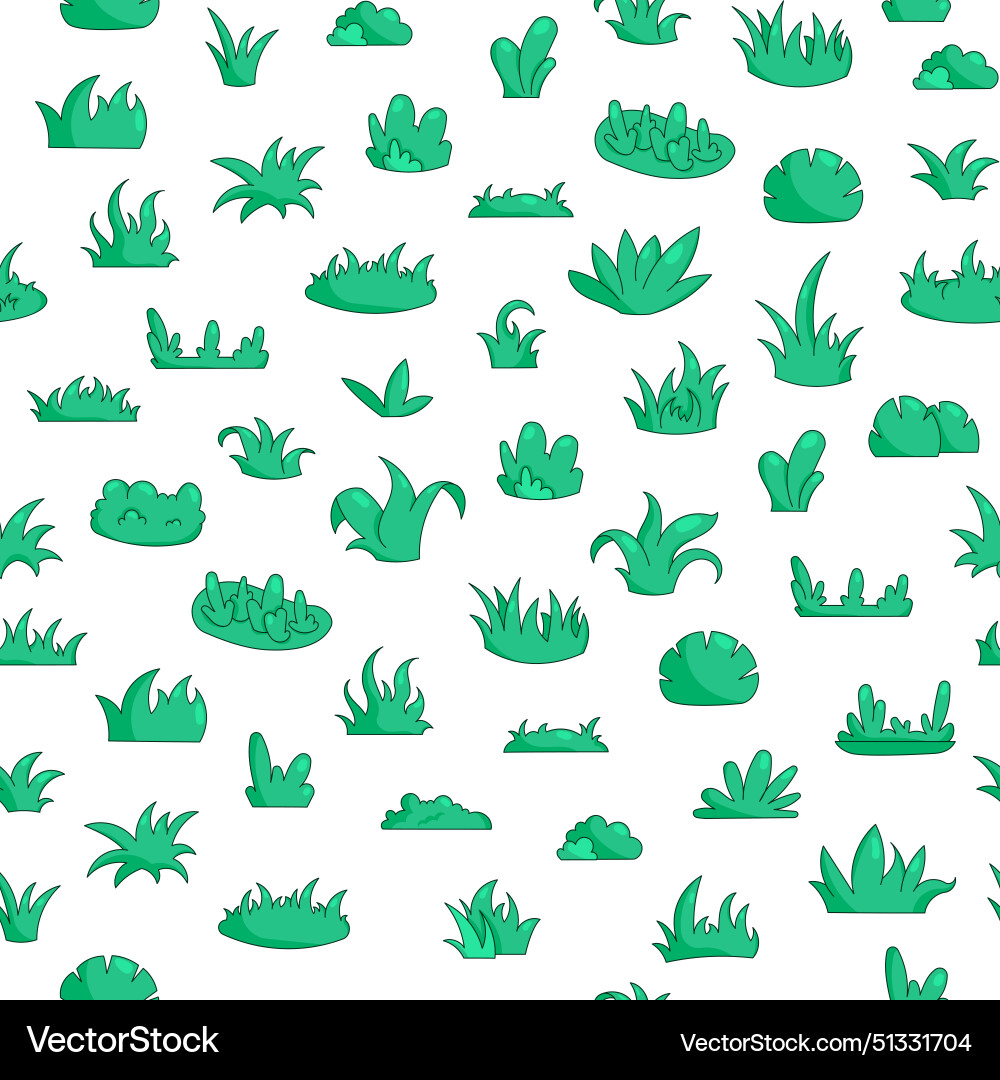 Growing grass and plant seamless pattern Vector Image