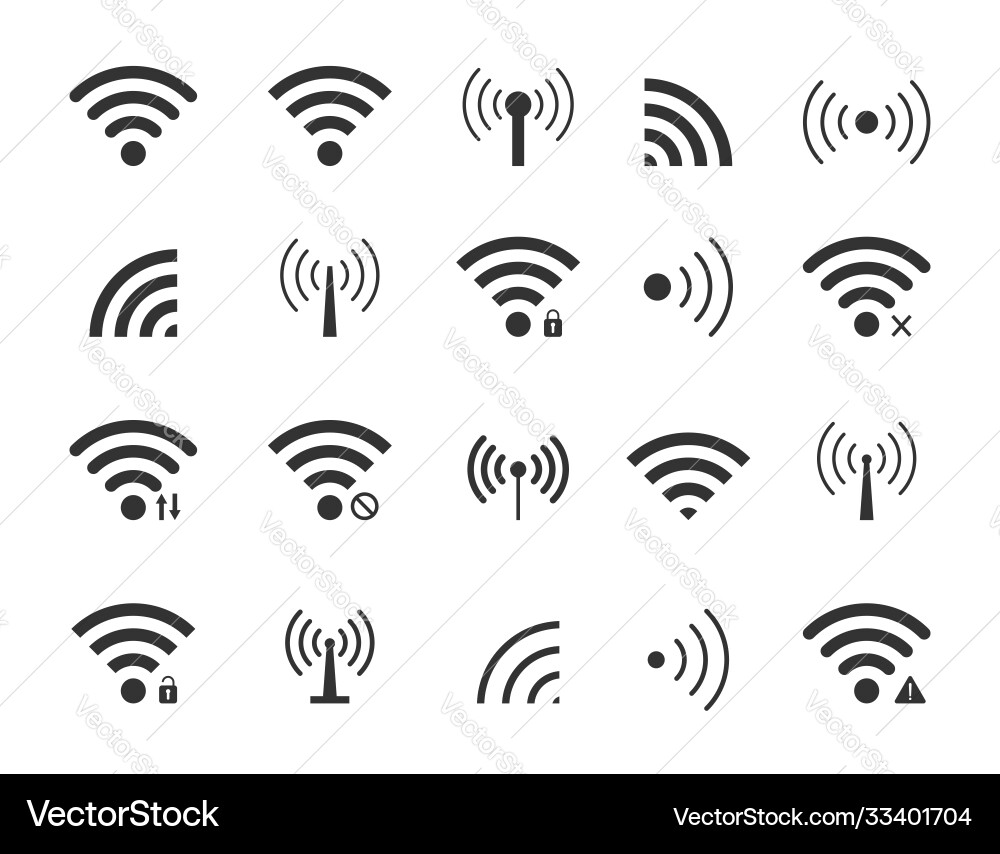 Icon wifi wireless signal from radio remote Vector Image