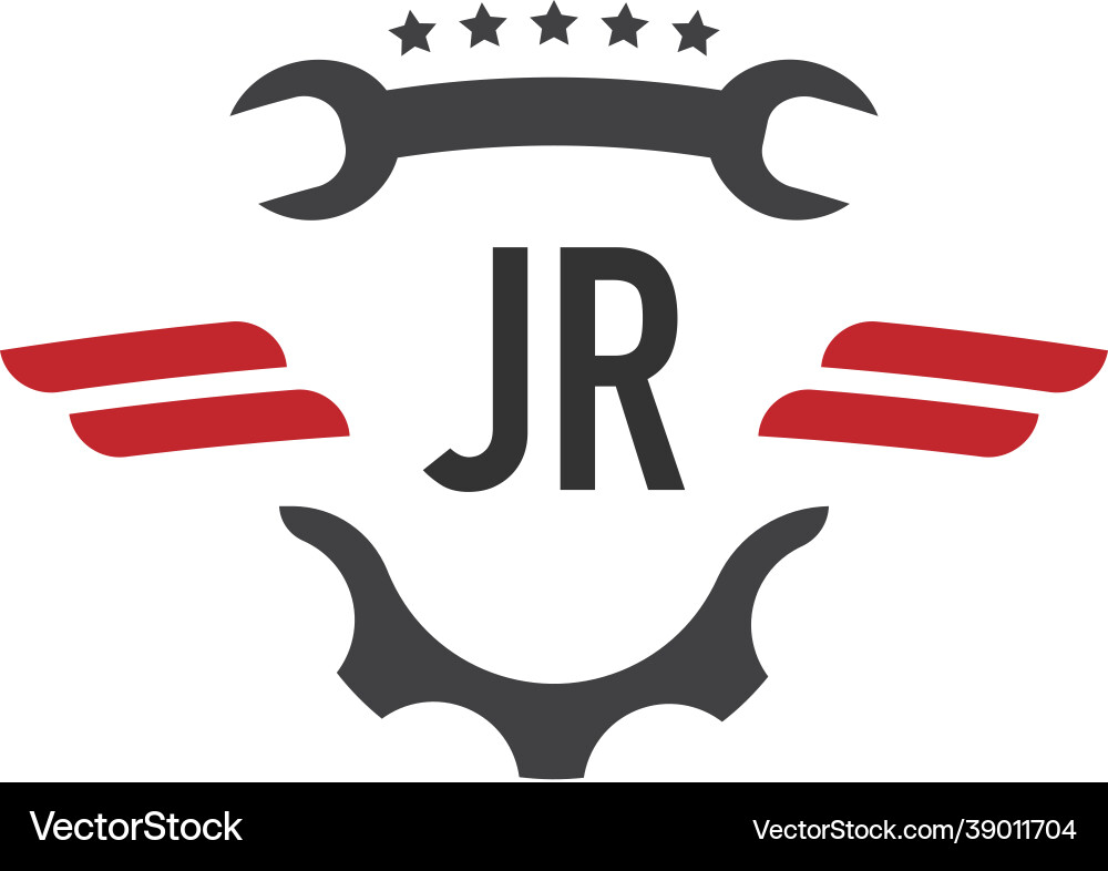 Initial letter jr auto repair logo design – Royalty-Free Vector ...