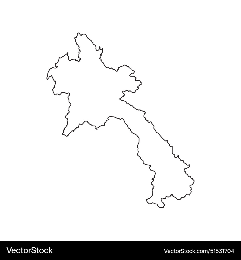 Laos map icon Royalty Free Vector Image - VectorStock