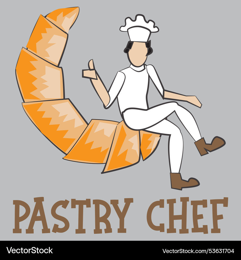 Pastry chef icon and sign Royalty Free Vector Image