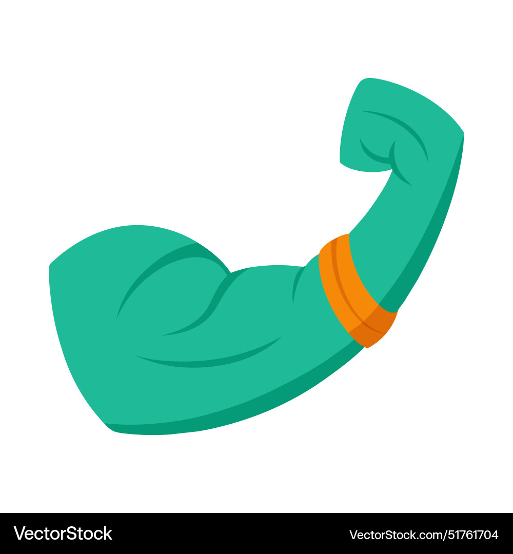 Power of elbow flat on white background Royalty Free Vector