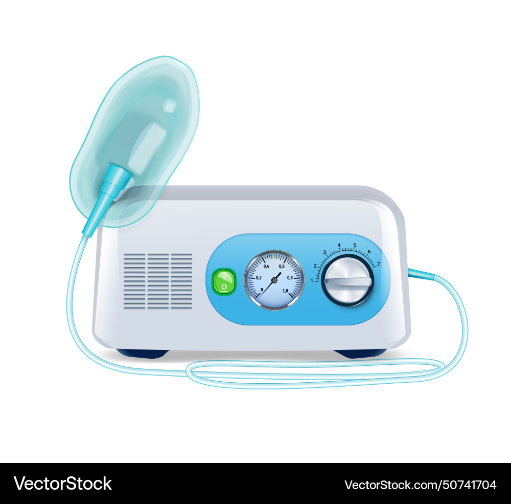 Realistic oxygen mask Royalty Free Vector Image