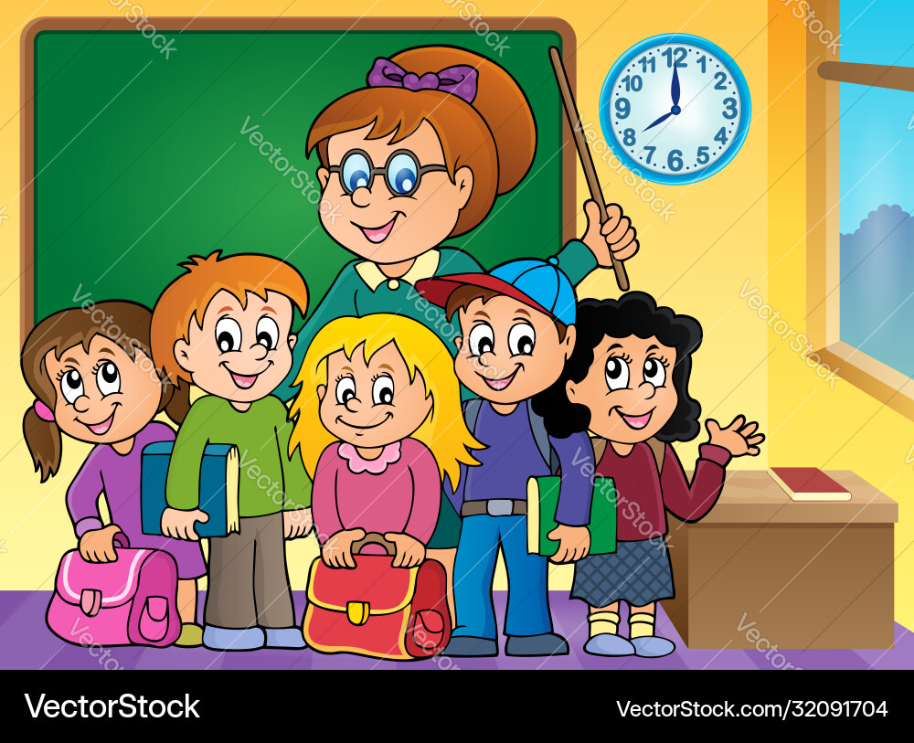 School class theme image 2 Royalty Free Vector Image