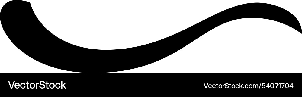 Single black line is swishing from left to right Vector Image