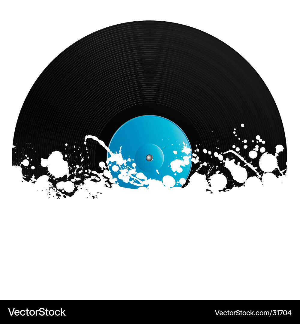Splatter retro vinyl design element Royalty Free Vector