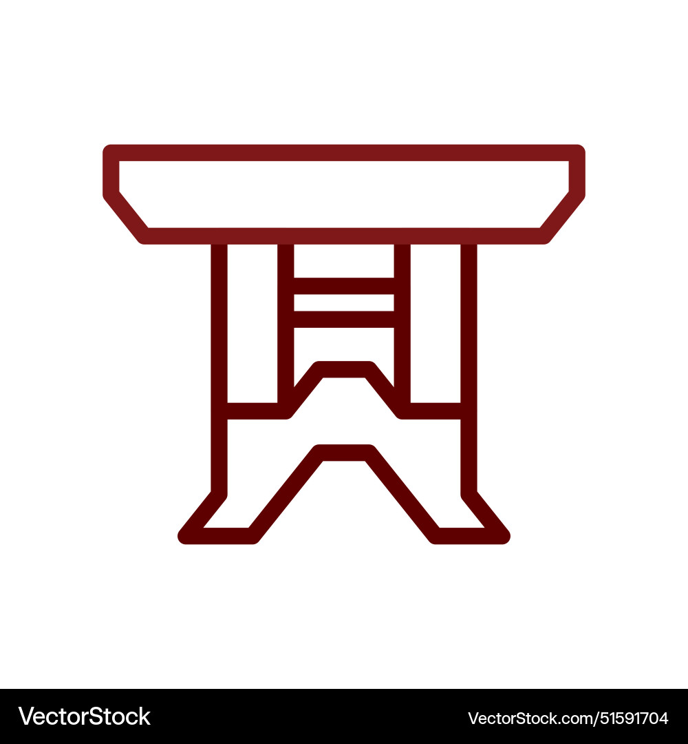 Table icon duocolor brown Royalty Free Vector Image