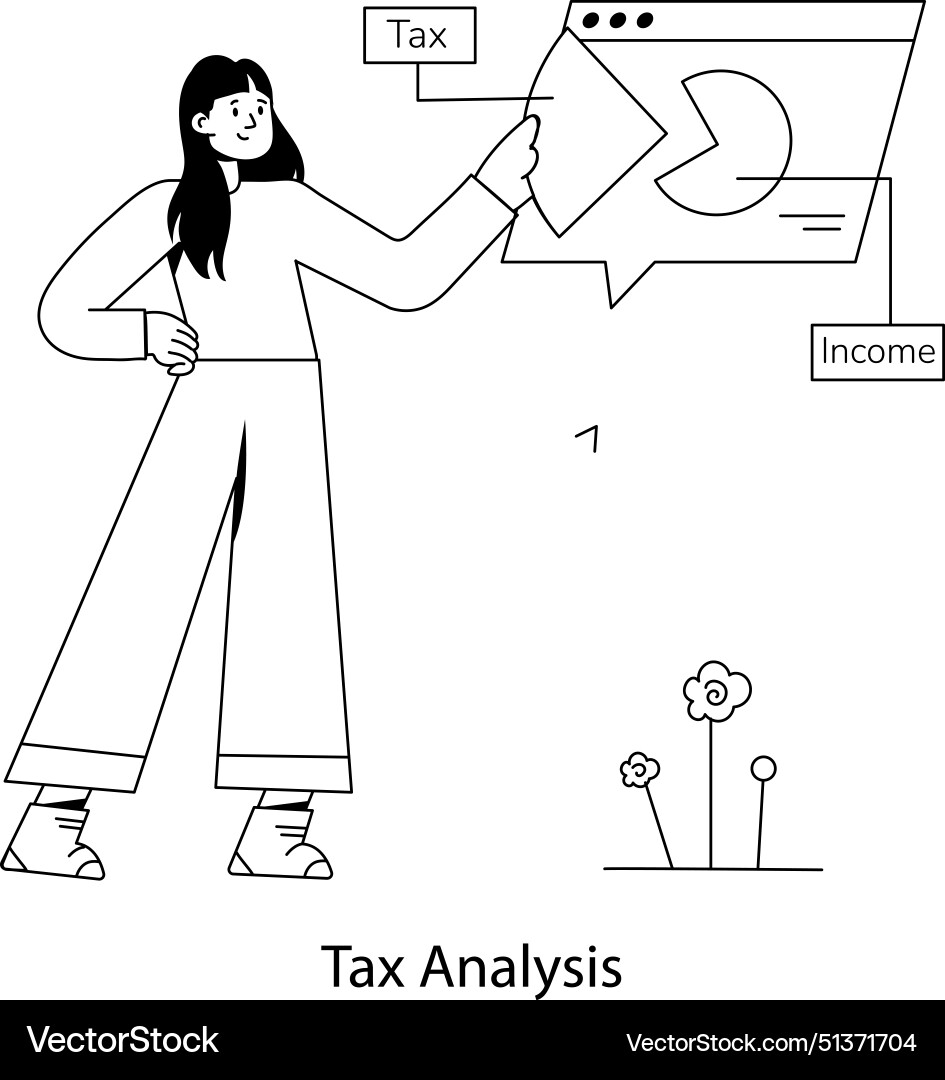 Tax analysis Royalty Free Vector Image - VectorStock