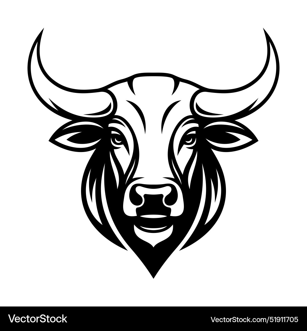 Bull Head Emblem Royalty Free Vector Image - VectorStock