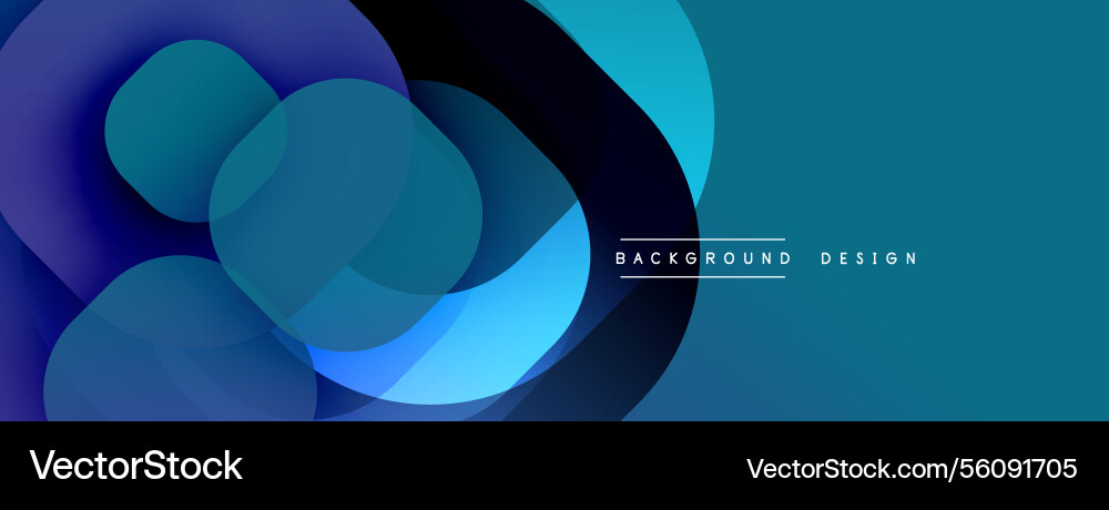 Circular abstract design with overlapping Vector Image