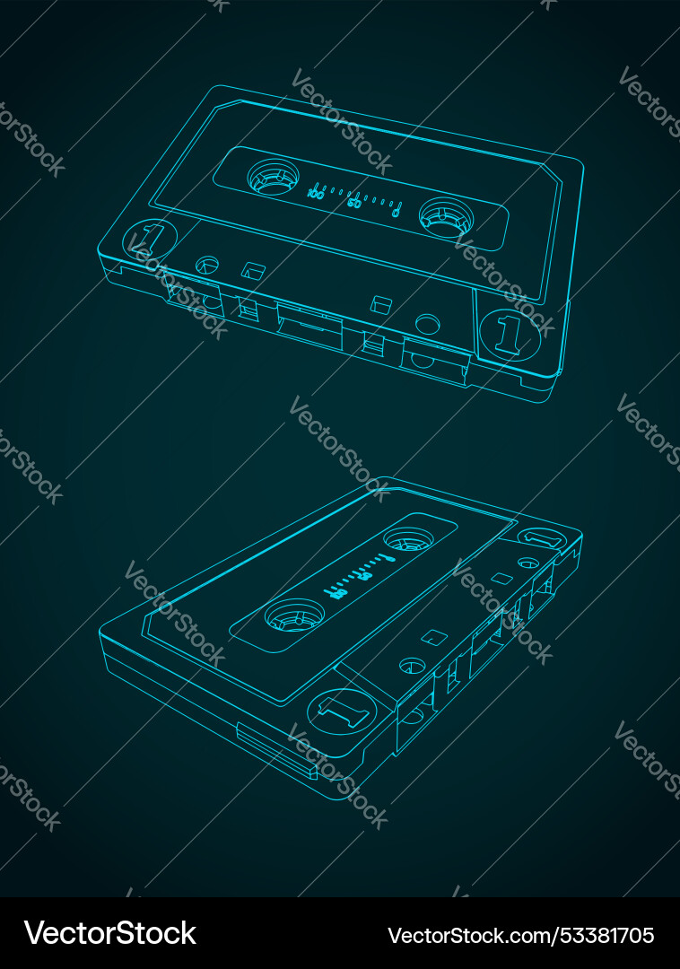 Compact cassette Royalty Free Vector Image - VectorStock