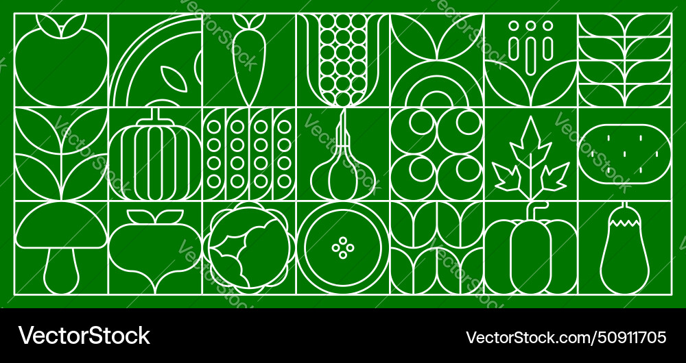 Geometric Vegetable Pattern Royalty Free Vector Image