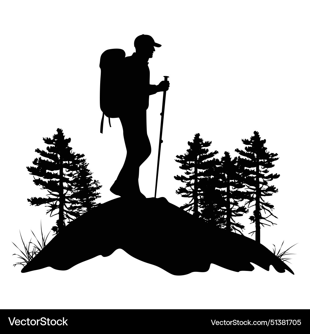 Man climbing on mountain people climbing Vector Image
