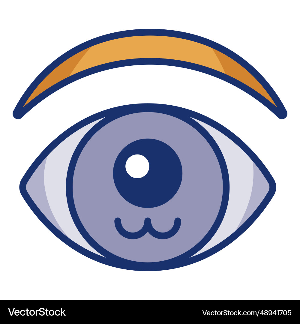 Offene Augen Cartoon Lizenzfreies Vektorbild