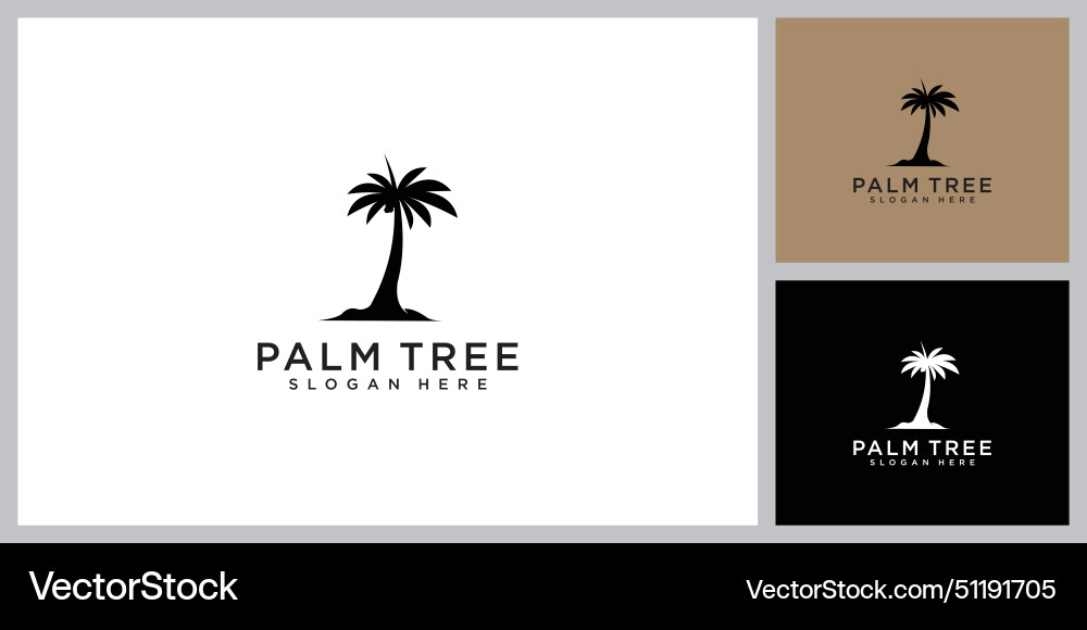 Palm tree logo design template Royalty Free Vector Image