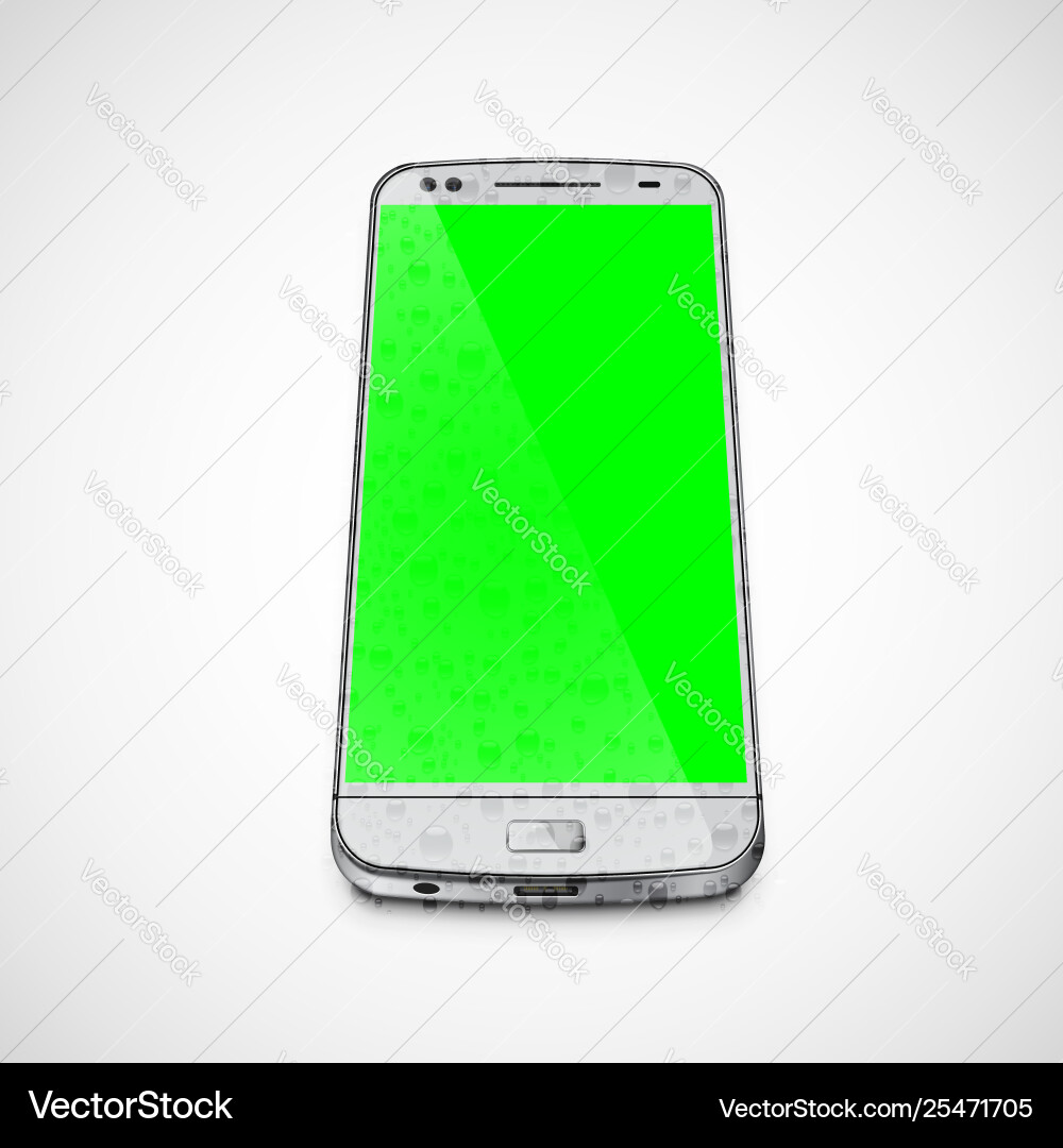 Realistic high-detailed wet cellphone Royalty Free Vector
