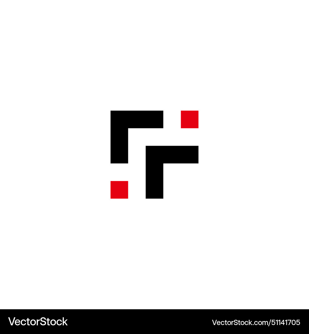 Two letter r simple square logo symbol Royalty Free Vector