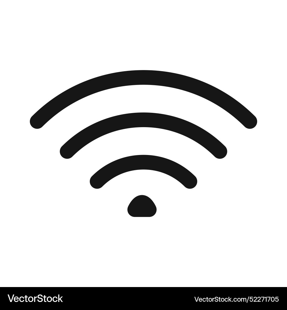 Wifi icon black line art logo Royalty Free Vector Image