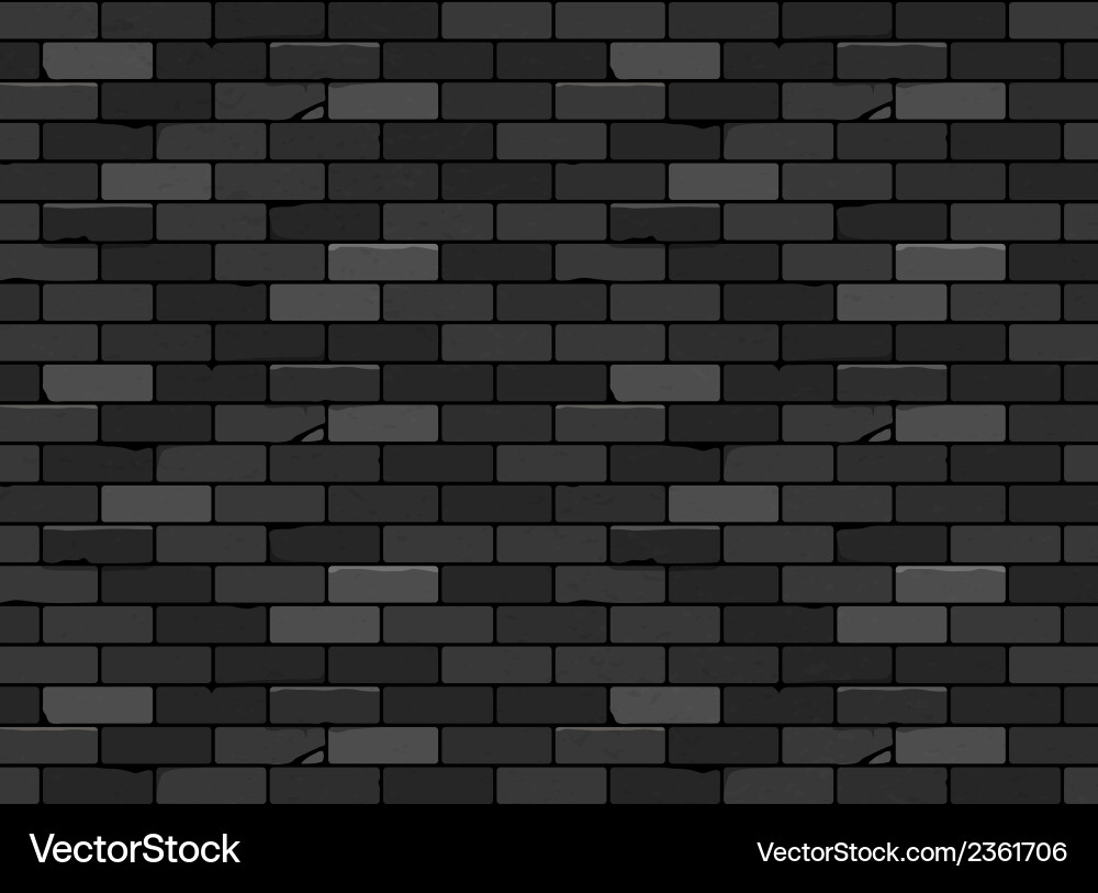 Black Brick Wall Seamless Pattern Royalty Free Vector Image